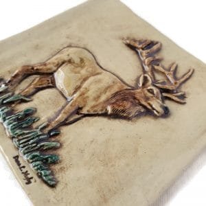 Elk 4 Inch Ceramic Tile - Fire Creek Clay LLC